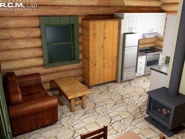 Weekender Log Home Styles - RCM Cad Design Drafting Ltd.